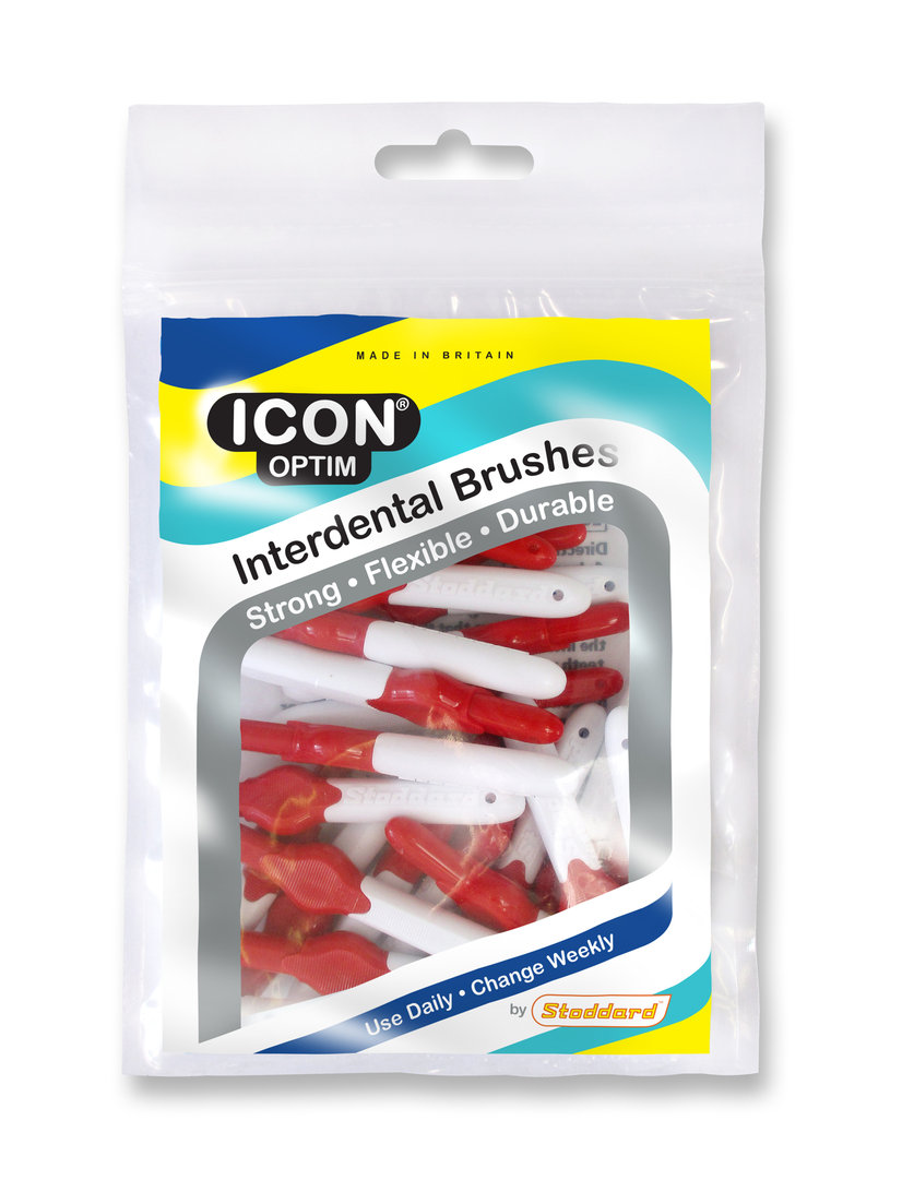 Stoddard Icon Optim standard Interdental Brush 25 Brushes Pack | All ...