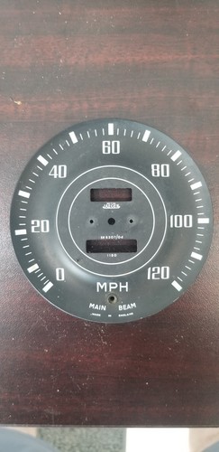 Speedometer Dial Face Plate 120 MPH Jaeger Brand Fits Triumph TR3 ...