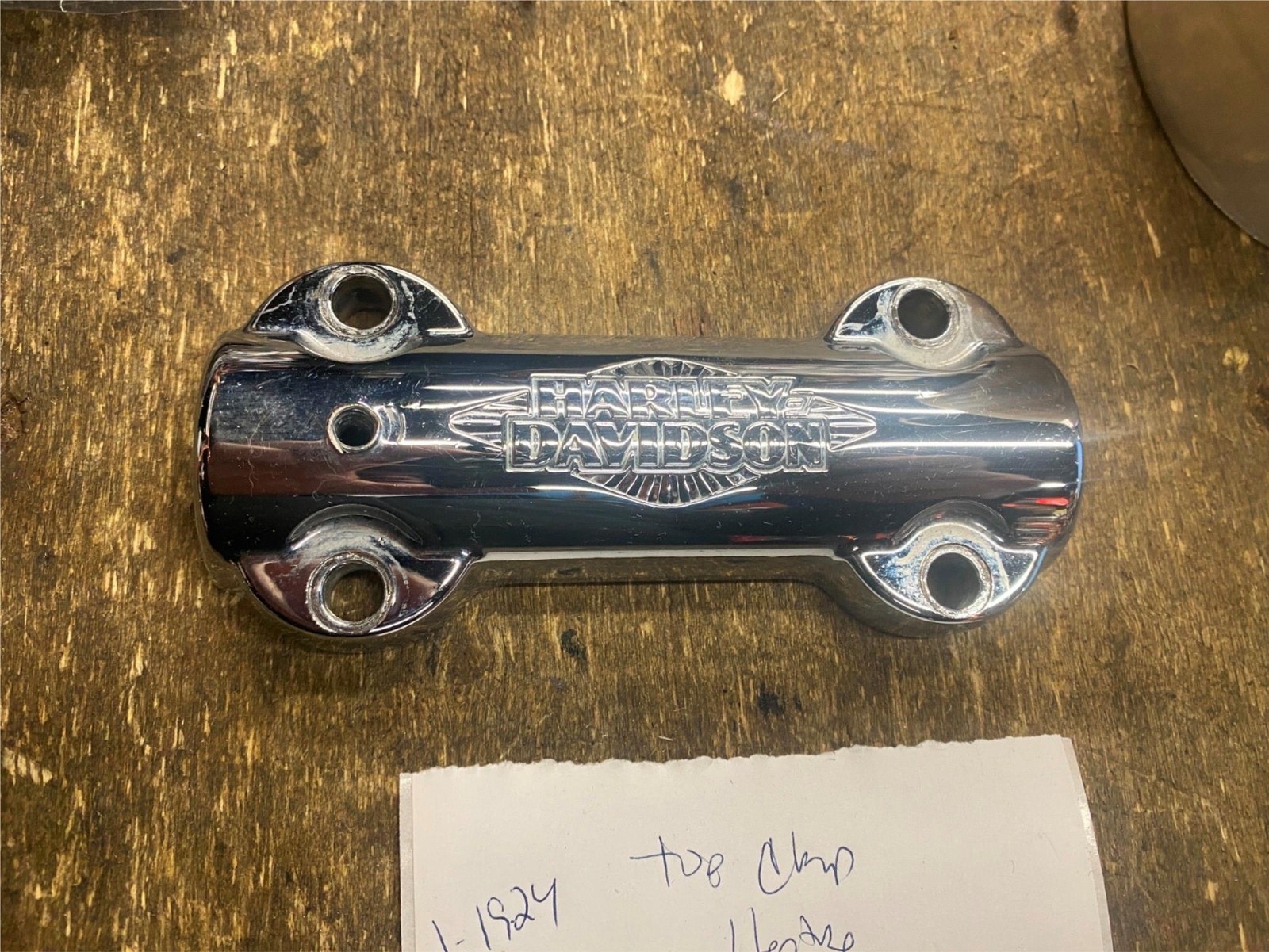 Chrome Handlebar Riser Top Clamp Harley Slim softail Heritage Fatboy ...