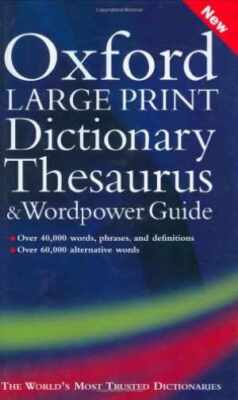 Oxford Large Print Dictionary, - Hardcover, by Hawker Sara - Acceptable ...