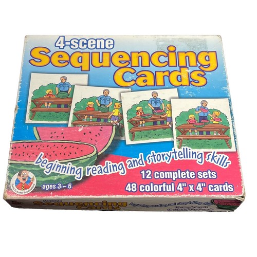 Vintage Frank Schaffer 4-Scene Sequencing Cards Reading Skills Ages 3-6 ...