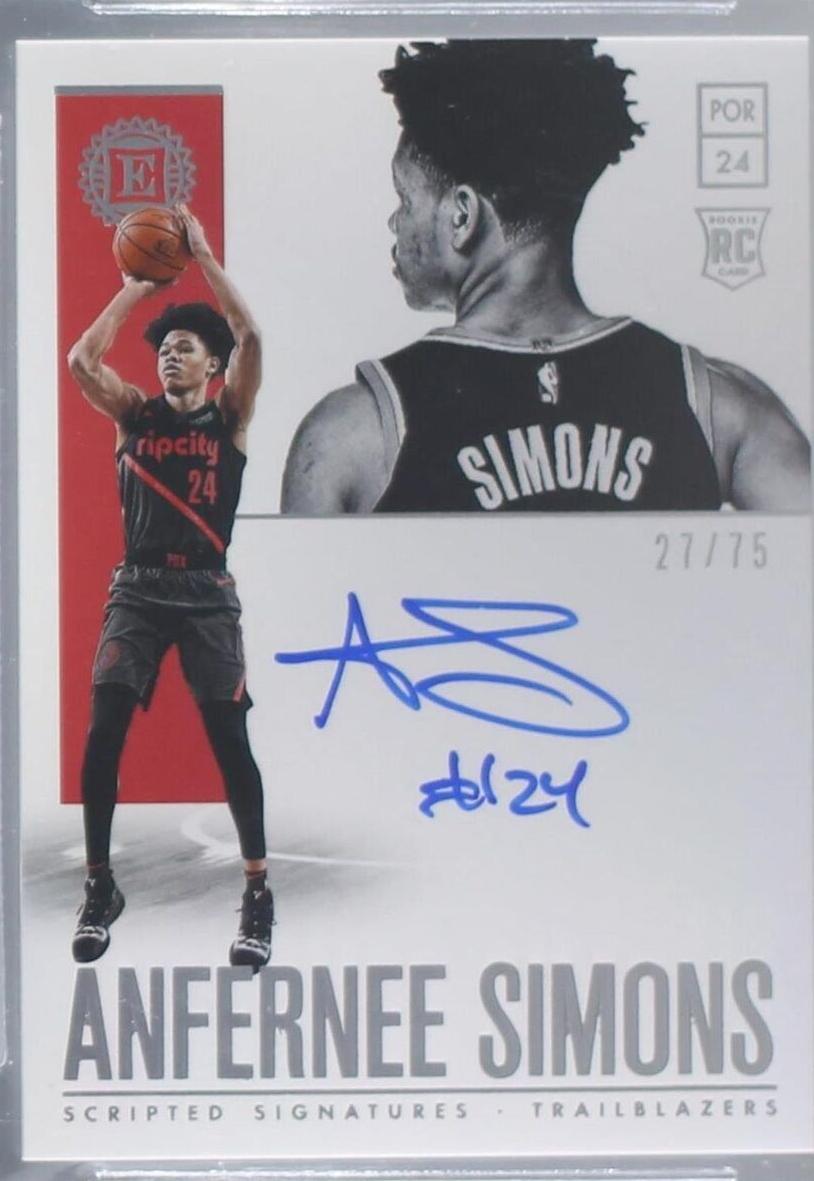 2018-19 Panini Encased - Rookie Scripted Signatures Anfernee Simons ...