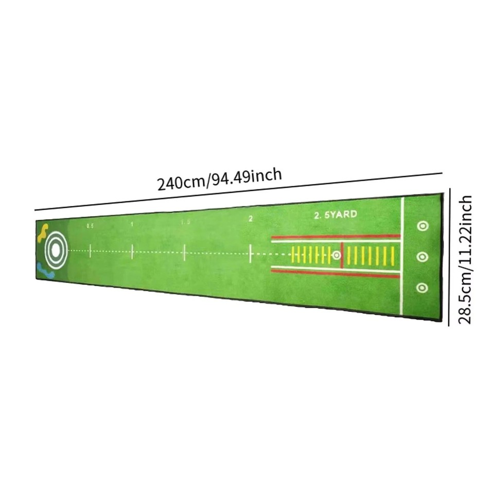 Golf Putting Mat 3m Practice Training Aid Mat Distance Marked Indoor ...
