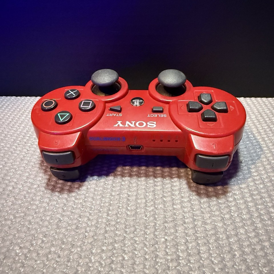 Sony Playstation 3 PS3 OEM Genuine Red Dualshock 3 Sixaxis Controller ...