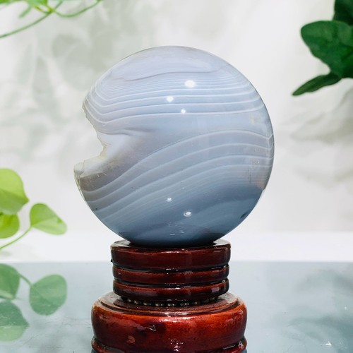 437g Natural Agate Geode Sphere Crystal Ball Reiki Healing Energy ...