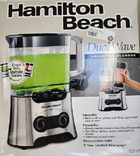 New Hamilton Beach Dual Wave Blender Model 52147 Double Cup 80oz NOS | eBay