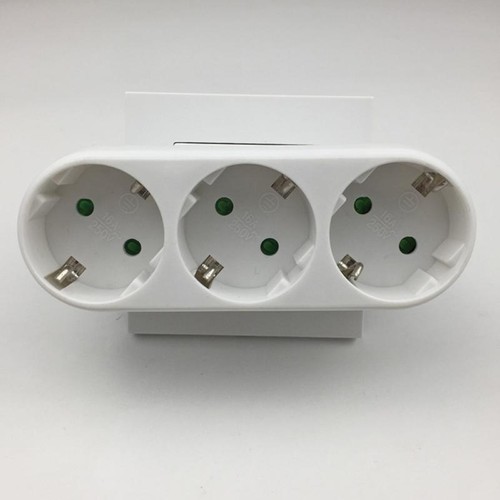 German Conversion Plug 1 To 3 Way Socket Adapter Home Travel Power ...