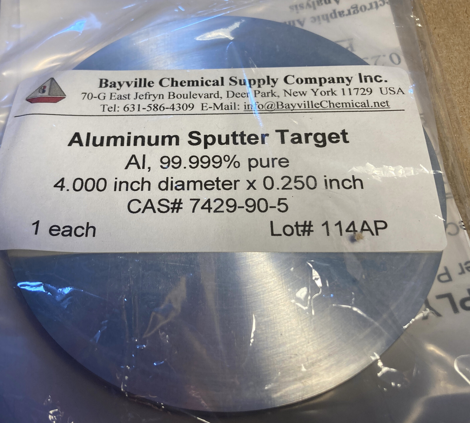 Aluminum Sputtering Target | eBay