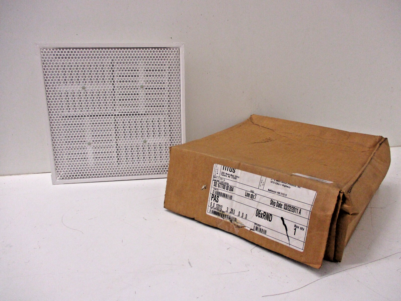 *NEW* TITUS PAS STEEL PERFORATED CEILING DIFFUSER 12"x12" | eBay
