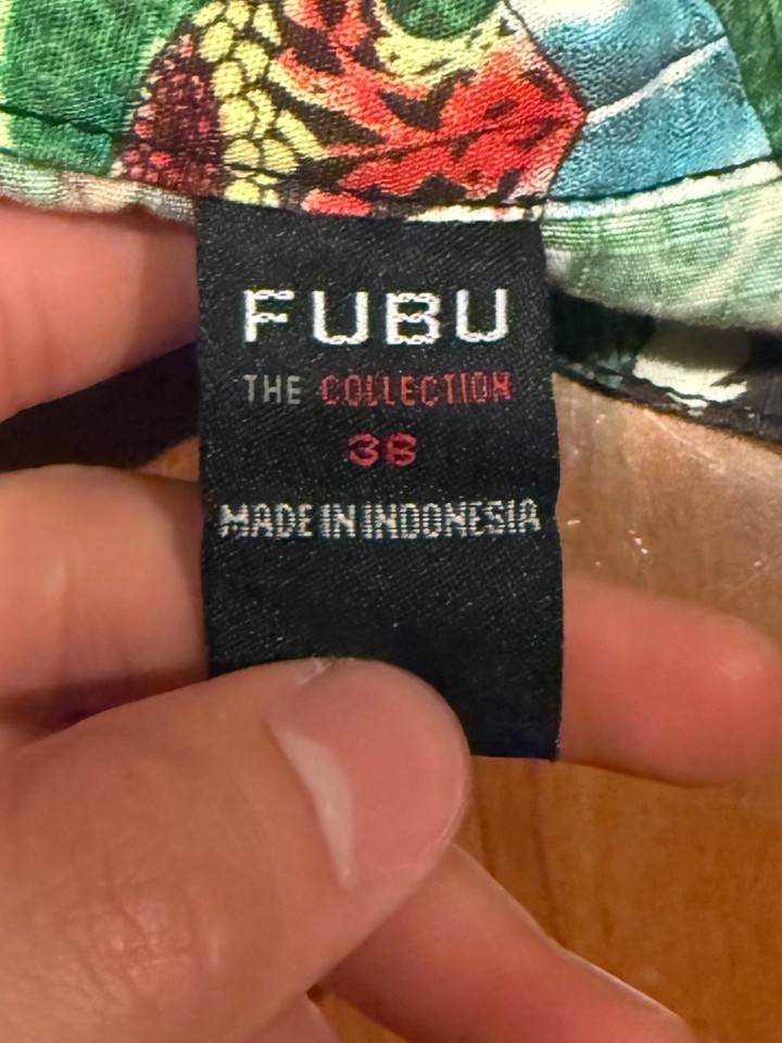 VINTAGE Y2K FUBU MENS SKULL SNAKE ALL OVER PRINT CARGO SHORTS SIZE 36 ...