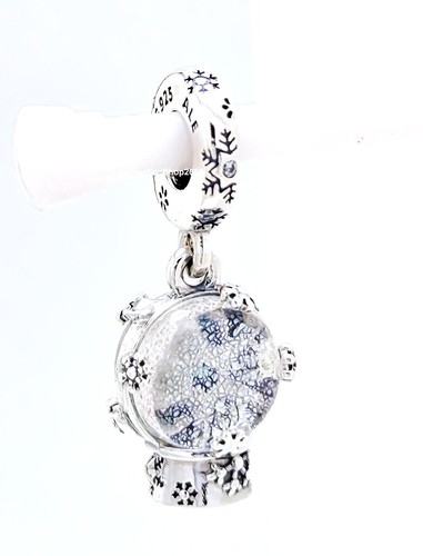 NEW 100% Authentic PANDORA 925 Snowflake Snow Globe Dangle Charm ...