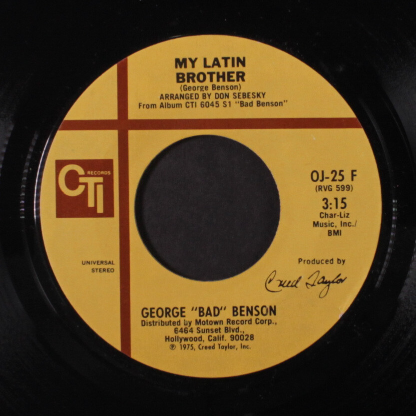 GEORGE BENSON: supership / my latin brother CTI 7" Single 45 RPM | eBay