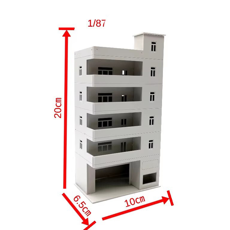 HO Scale 1/87 City Buildings Train Railroads Parts Scenes Modern DIY ...
