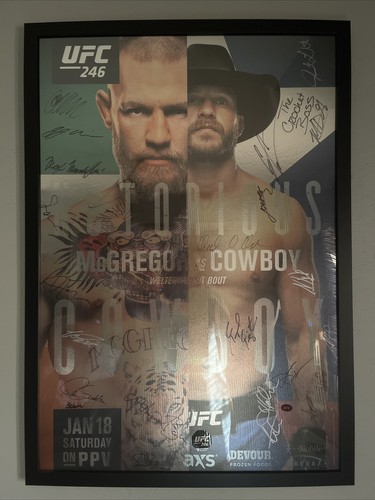 UFC 246 Mcgregor v Cowboy Poster. Signed & Framed #120 Of 125 | eBay