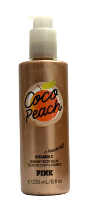 VICTORIA'S SECRET PINK COCO PEACH RADIANT BODY GLOW WITH VITAMIN C 8 FL ...