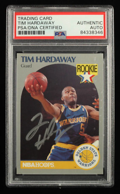 Tim Hardaway Signed 1990-91 Hoops #113 (PSA) Rookie Card | eBay