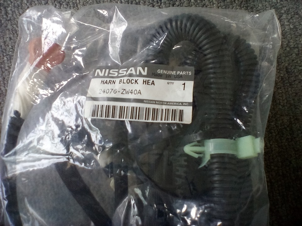 2007-2011 Versa Wiring Harness for Block Heater 24076-ZW40A OEM | eBay