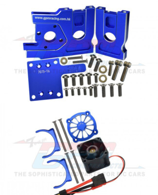 GPM ALU QUICK RELEASE MOTOR MOUNT HEATSINK COOLING FAN FOR TRAXXAS 1/8 ...