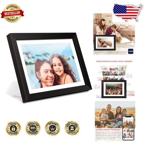 Stylish 10.1-Inch Wireless Digital Photo Frame - Instant Sharing via AiMOR App | eBay