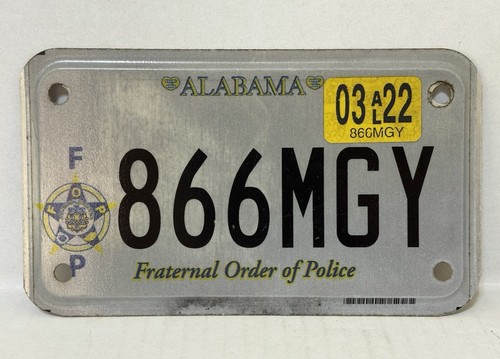 Alabama MOTORCYCLE Speciality License Plate Tag | eBay