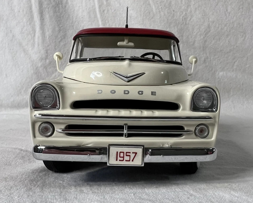 Danbury Mint 1957 Dodge Sweptside D100 Red And White 1/24 Scale Diecast ...