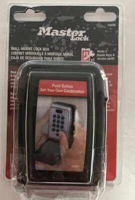 Master Lock Push Button Wall Mount Key Safe Lock Box #5423D | eBay