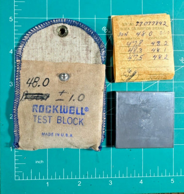 Rockwell Hardness Standard Test Block 077842 30N 48.0 +- 1.0 | eBay