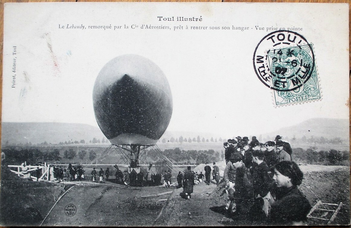 Airship/Dirigible French Aviation 1907 Postcard: Le Lebaudy, Vue Prise ...