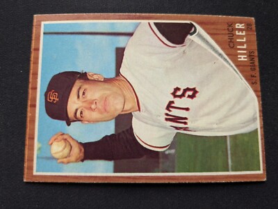 1962 Topps Baseball Card # 188 Chuck Hiller - San Francisco Giants (VG ...