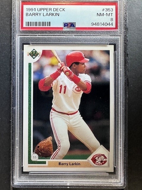 1991 Upper Deck Barry Larkin #353 - NM-MT 8 - Hall of Famer 1991 Upper Deck Barry Larkin #353 - NM-MT 8 - Hall of Famer
