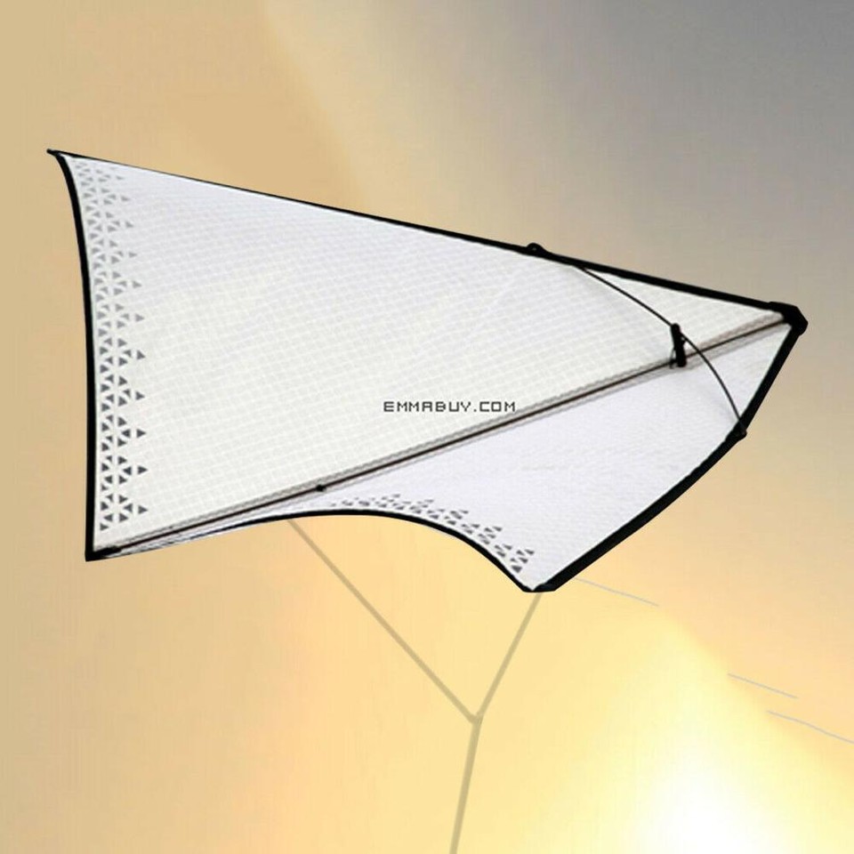 41" White Zero Wind Circling Delta Stunt Kite With Tail And Line for ...
