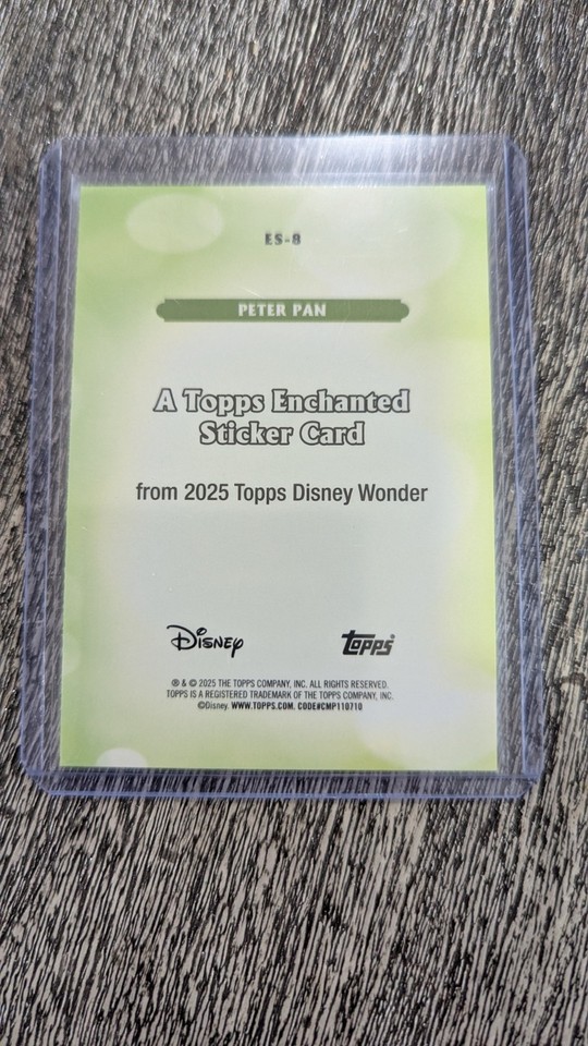 Peter Pan 2025 Topps Disney Wonder Enchanted Sticker Card No. ES-8 ...