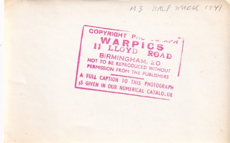 Post-WWII WARPICS Photo US Army M3 HALFTRACK ARMORED VEHICLE 490 | eBay UK