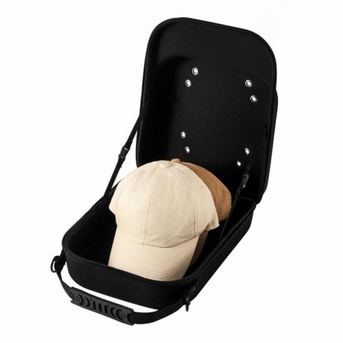 Hat Case for Baseball Caps Black Zipper Closure Can Hold 6 Hats ...