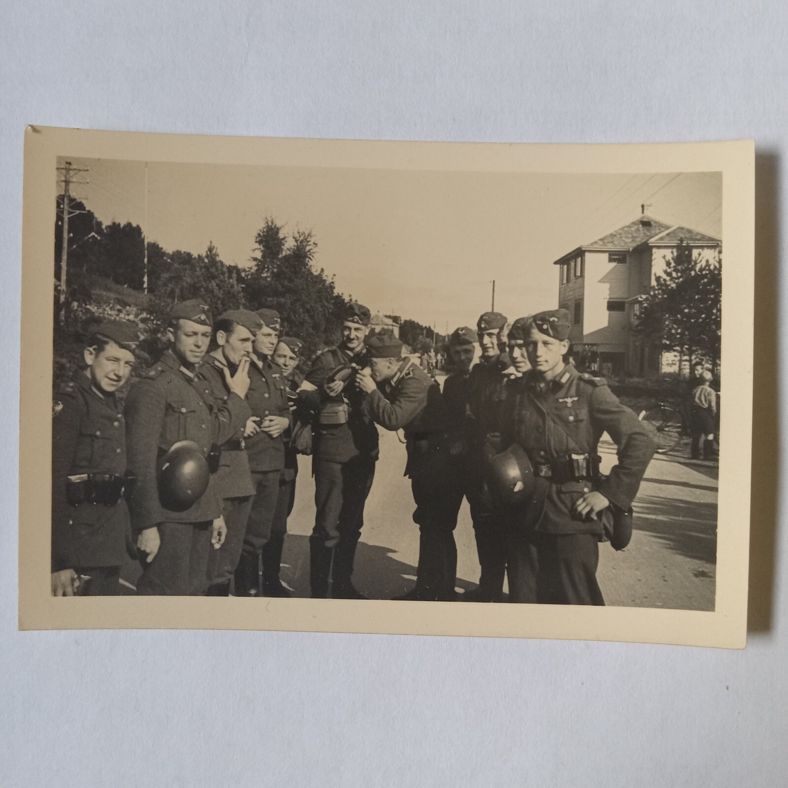 Real Picture Postcard WW II WEHRMACHT SOLDIERS SS Germany Military RPPC ...