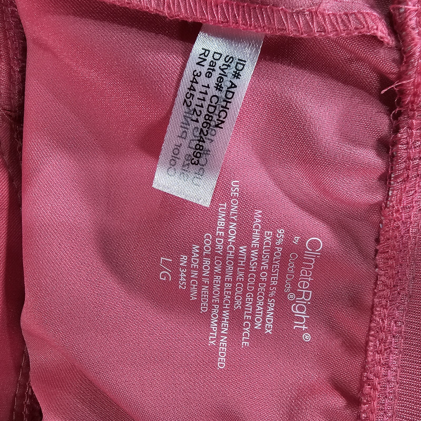 Climate Right By Cuddl Duds WOMENS SIZE LARGE 7 Pocket Jogger Scrub ...