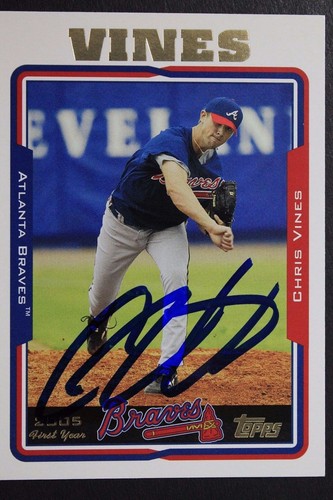 Atlanta Braves Chris Vines Signed 2005 Topps Autograph Card #UH229 ...
