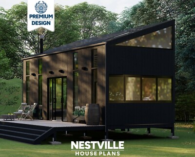 Modern 12x30 Cabin House Plans With Loft | 1 Bedroom Tiny Home ...