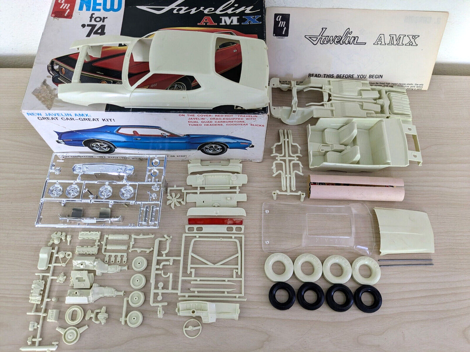 *SUPER RARE! **ORIGINAL VINTAGE AMT 1974 JAVELIN AMX KIT **100% ...