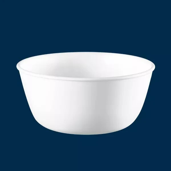 Corelle 4pk Glass Vitrelle 28oz Dinner Bowls White: Round Solid Pasta ...