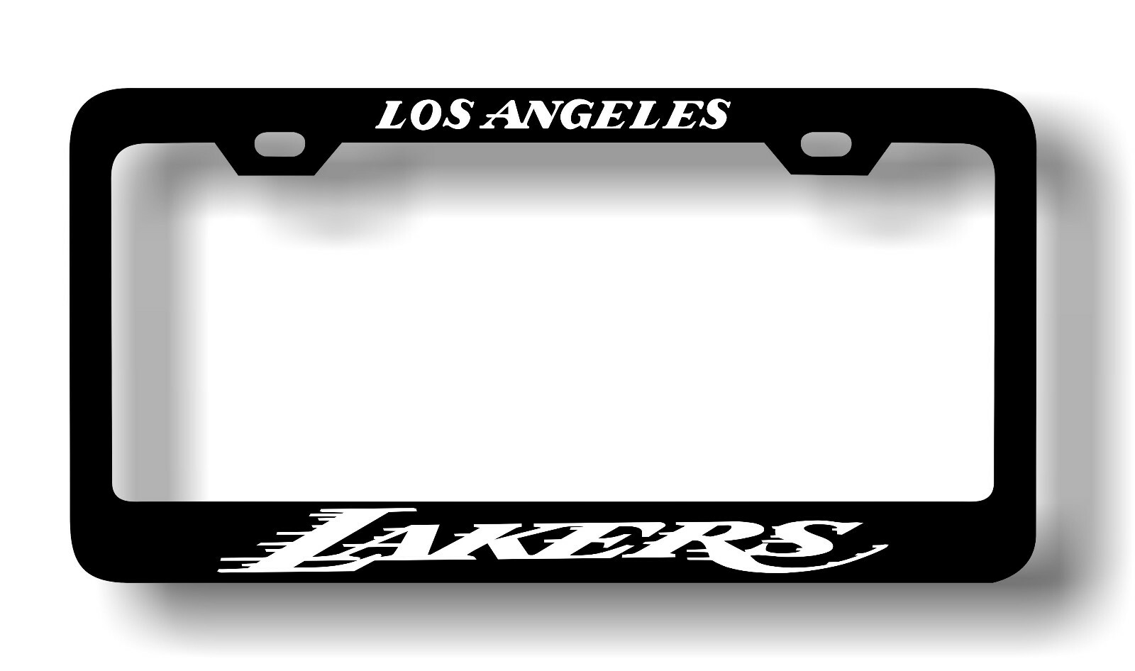 Los Angeles Lakers Black License Plate Frame, Custom Made of Powder ...
