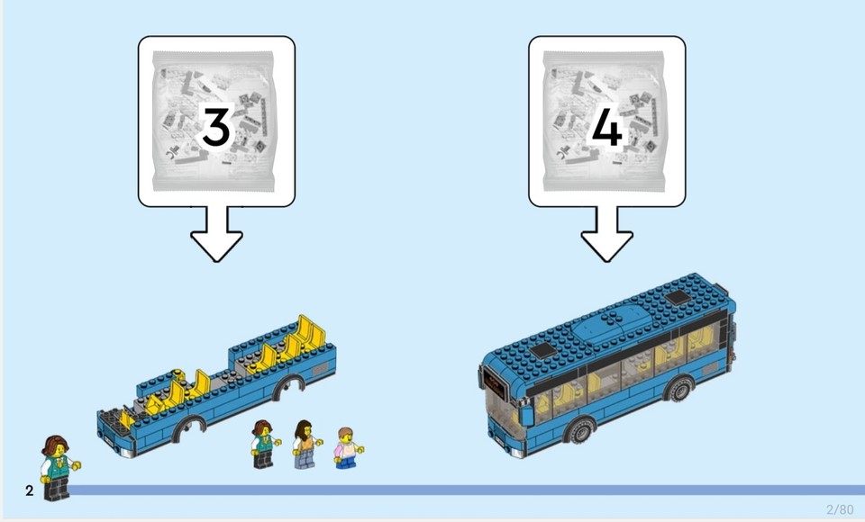 LEGO 60335 City Train Station Bus Only Bag 3-4 - Custom Color Bus | eBay