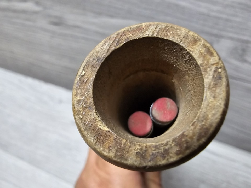 Antique Advertising Wooden Baseball Bat Pencil Case Kinney Shoes Mini ...