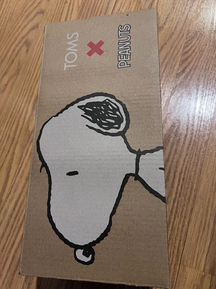 Toms Snoopy Blue Peanuts Dance Party Slip On Shoes Ortholite Foam ...