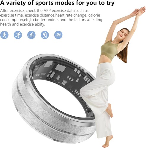 Fitness Tracker Smart Ring,Step Counter,Heart Rate Blood Oxygen Sleep ...