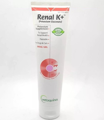 Vetoquinol Renal K + Potassium Gluconate Oral Gel 5oz Dogs & Cats Exp ...