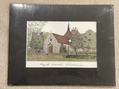Marquette University, Milwaukee, WI Campus Lithograph Print, 311/ 989 ...