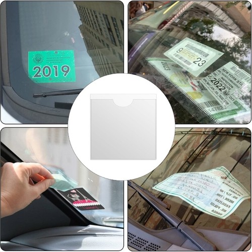 Car Permit Holders Square Windscreen Card Holder Clear used for Car ...
