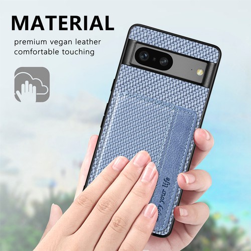 For Google Pixel 7a/8 Pro/6a Back Card Holder Case Fabric Design RFID ...