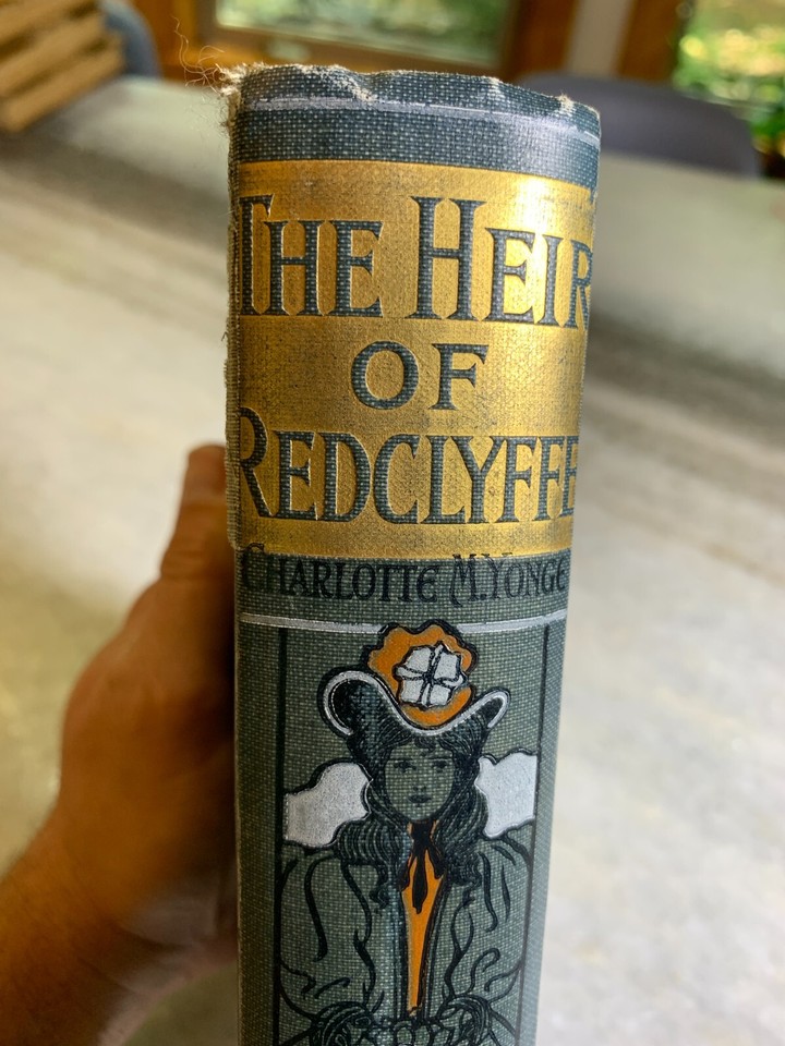 Antique Victorian Ornate Embossed 1st Ed Book The Heir of Redclyffe C ...